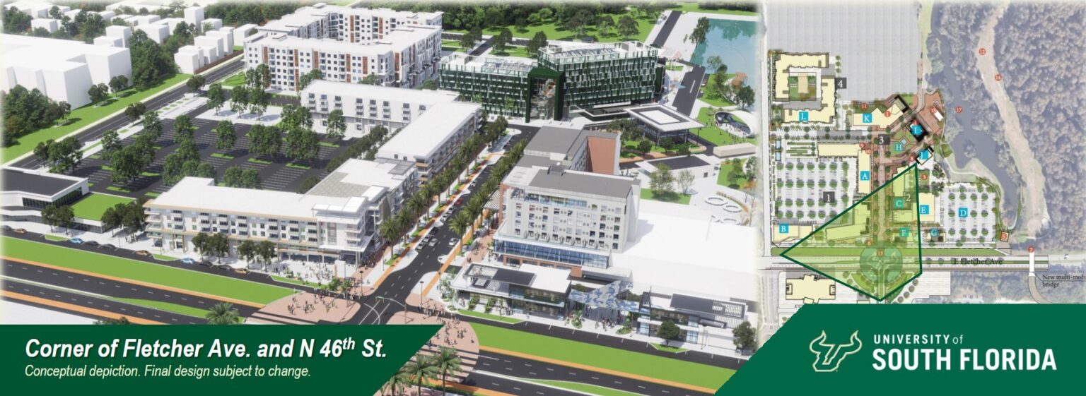 Plans Unveiled for USF's Long-Awaited Fletcher District - Floridian ...